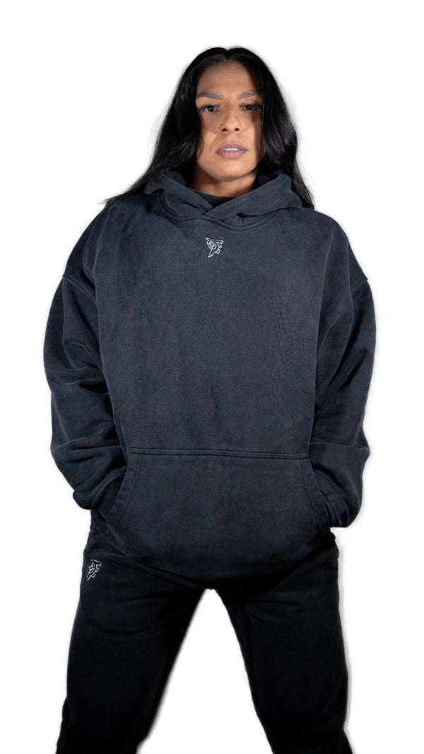 PRECISION OVERSIZED HOODIE - VINTAGE BLACK - Precision Elite
